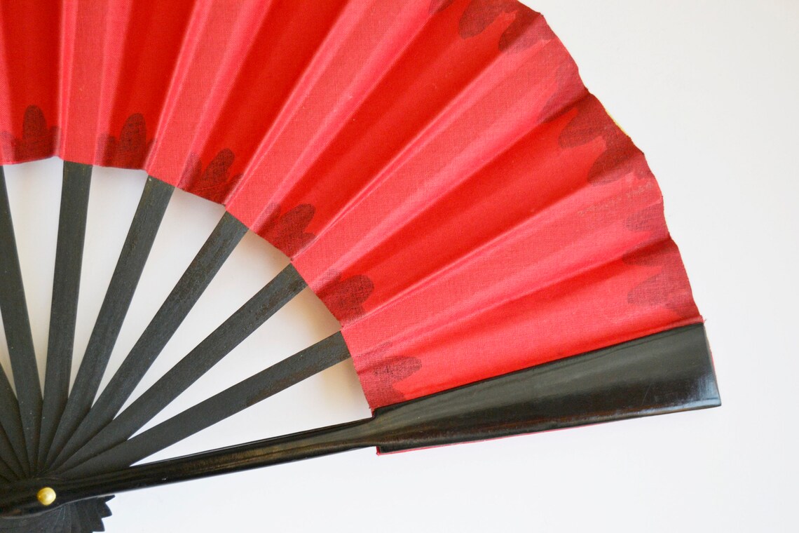 Spanish Fan Hand Drawing Red Fan Flamenco Fan Hand Fan - Etsy