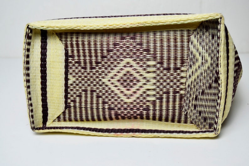 Plastic Braided Basket Bag Large Handbag Handmade Bag | Etsy