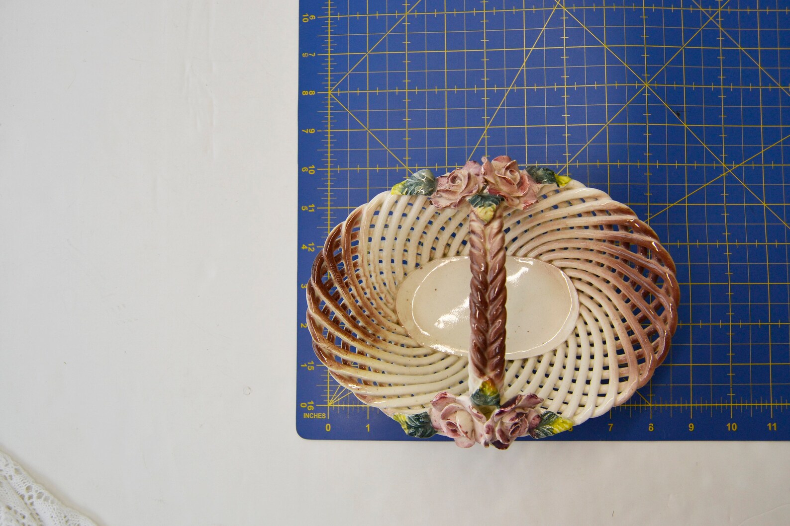 Porcelain Basket Vintage Porcelain Porcelain Crafts - Etsy