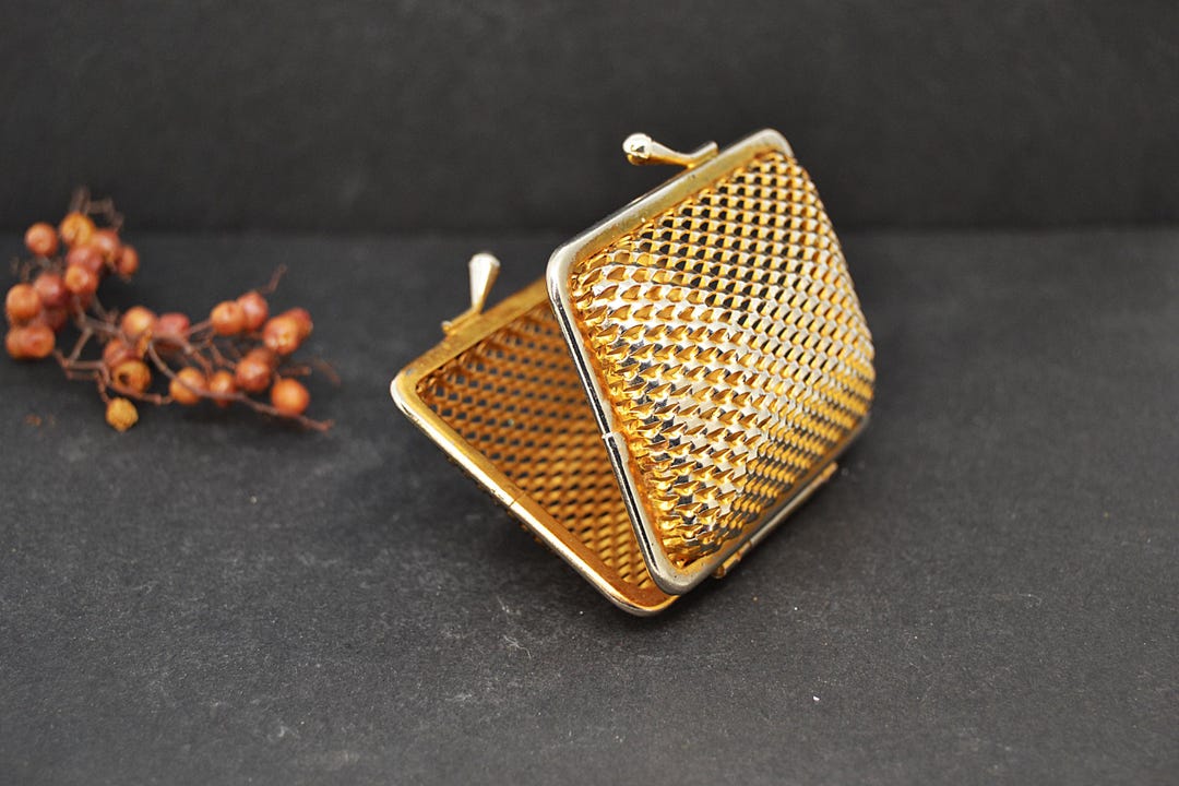 Metal Mesh Coin Purse,vintage Metal Coin Purse,gold Tone Coin Purse ...