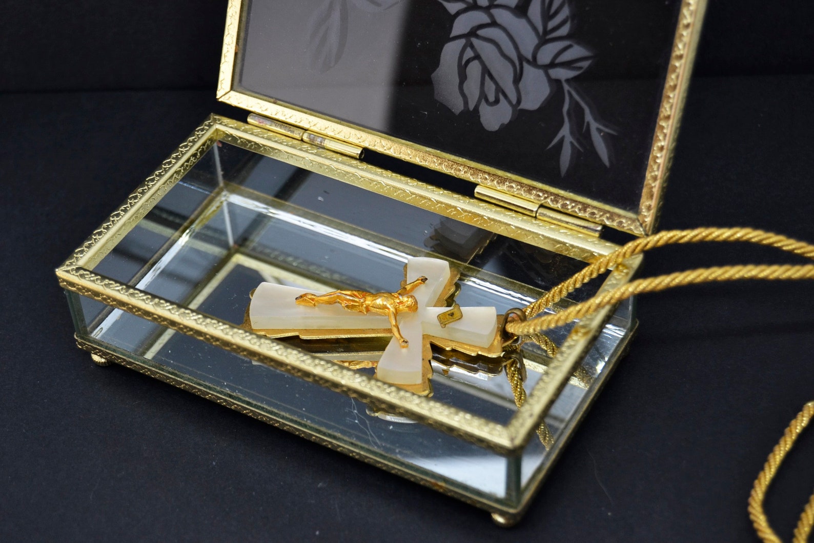 Vintage crystal box crystal jewelry box crystal chest | Etsy