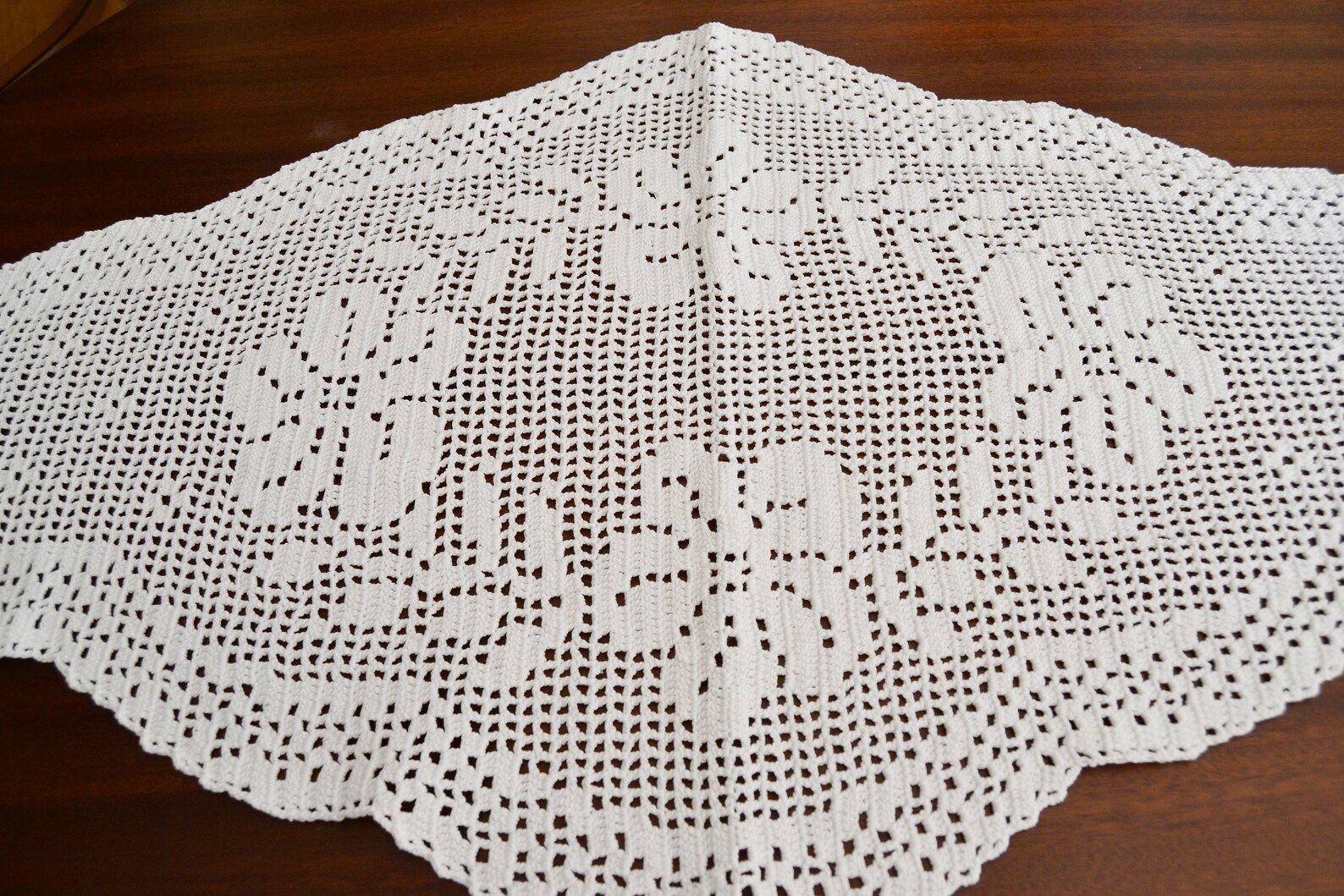 White Table Runner Crochet Table Runner White Doily Crochet - Etsy