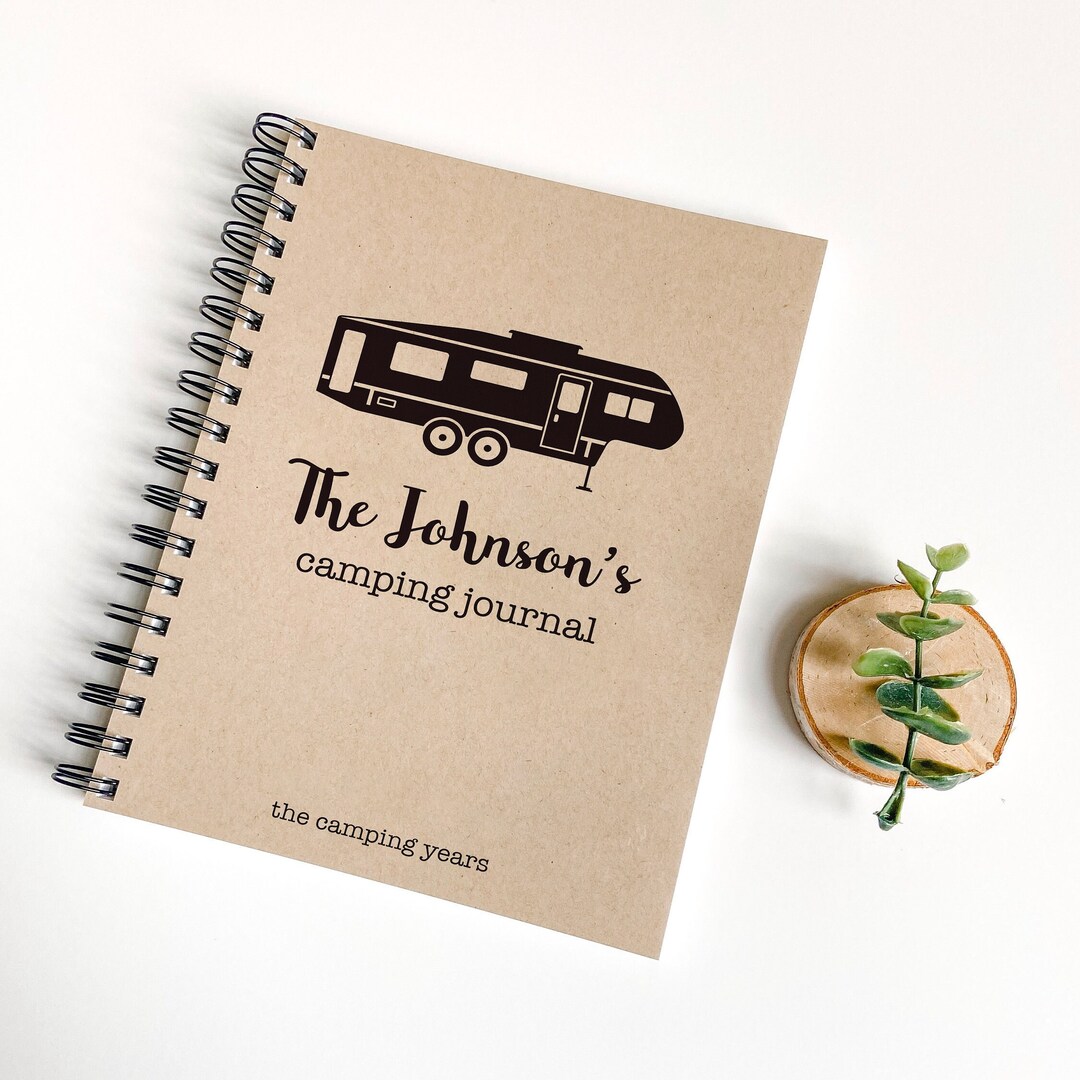 Personalized Camping Journal, Fifth Wheel, Travel Log, Full Time RV ...