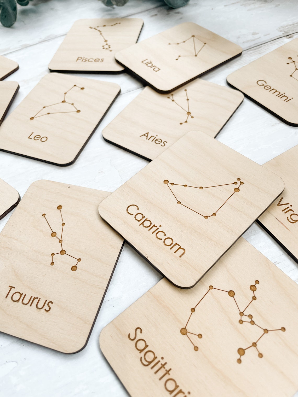Zodiac Constellations Flashcards | Wooden Cards | Pre-school Learning ...