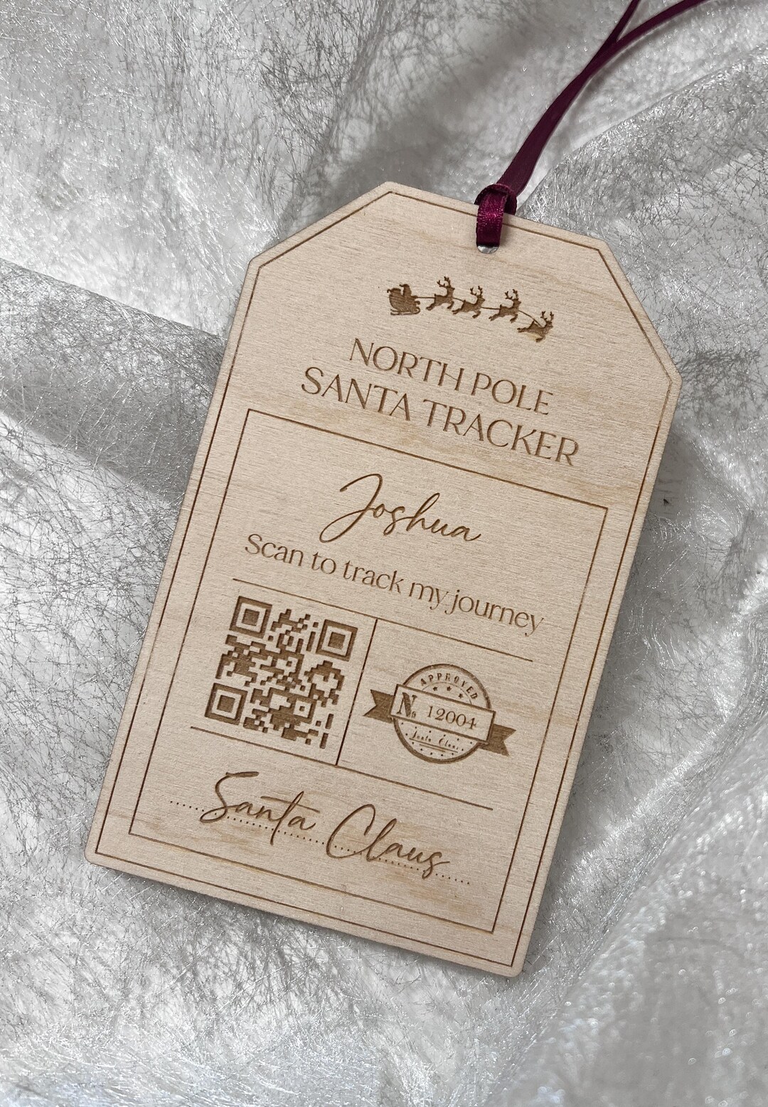 Personalised Santa Tracker QR Code | Father Christmas Tracker | Laser ...