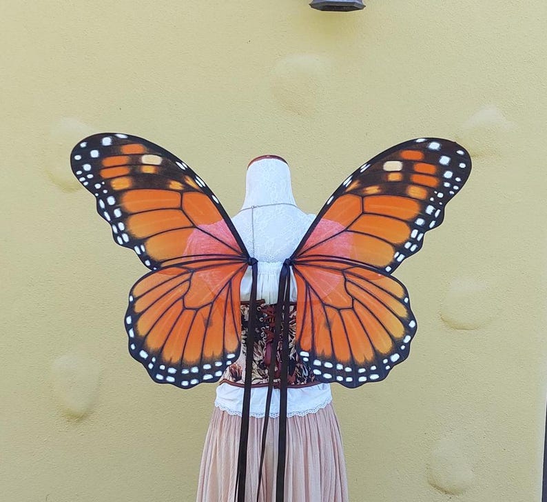 Custom XL Hand Painted Monarch Butterfly Inspired Wings - Etsy