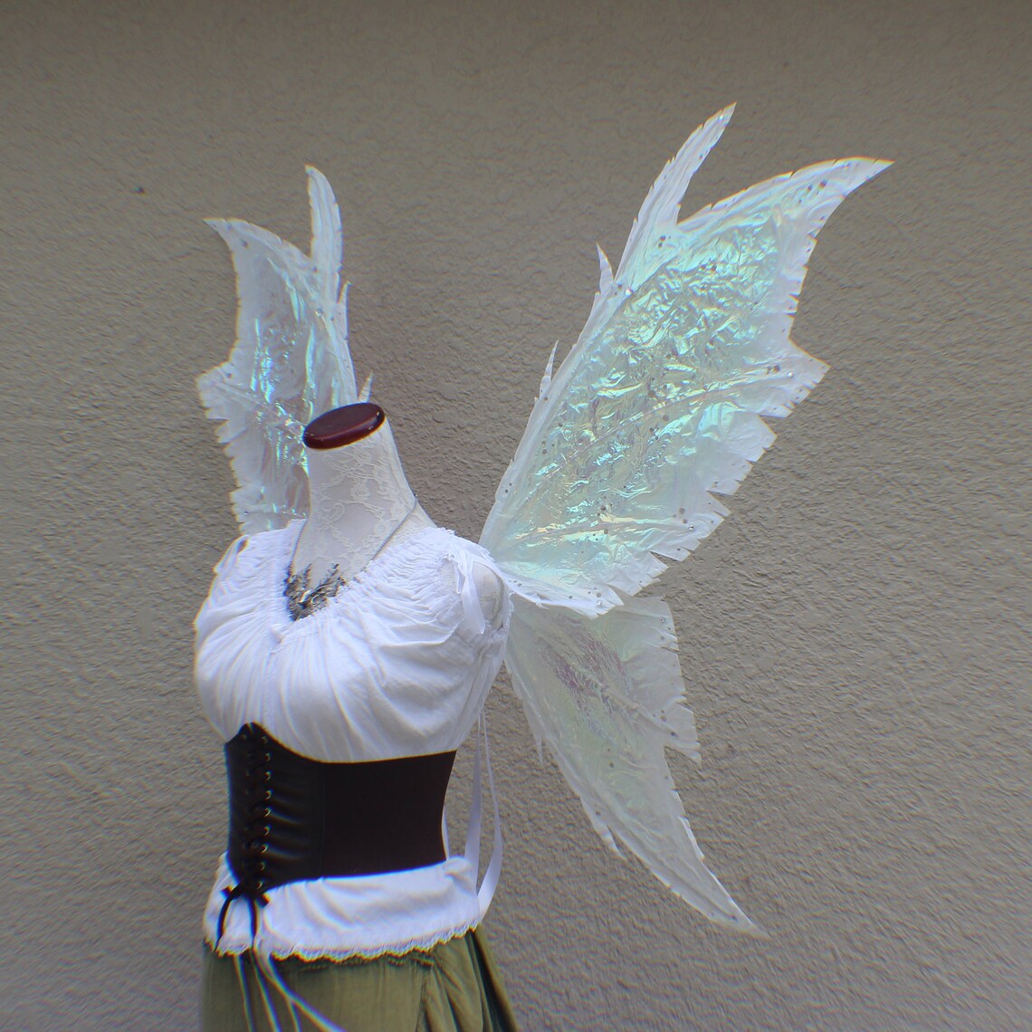 Custom XXX Large White Iridescent 4 Wing Faerie Queen Inspired | Etsy