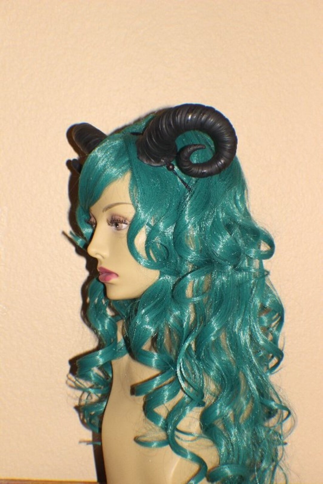 Custom Order Large Black Sculpted Ram Inspired Horns - Etsy