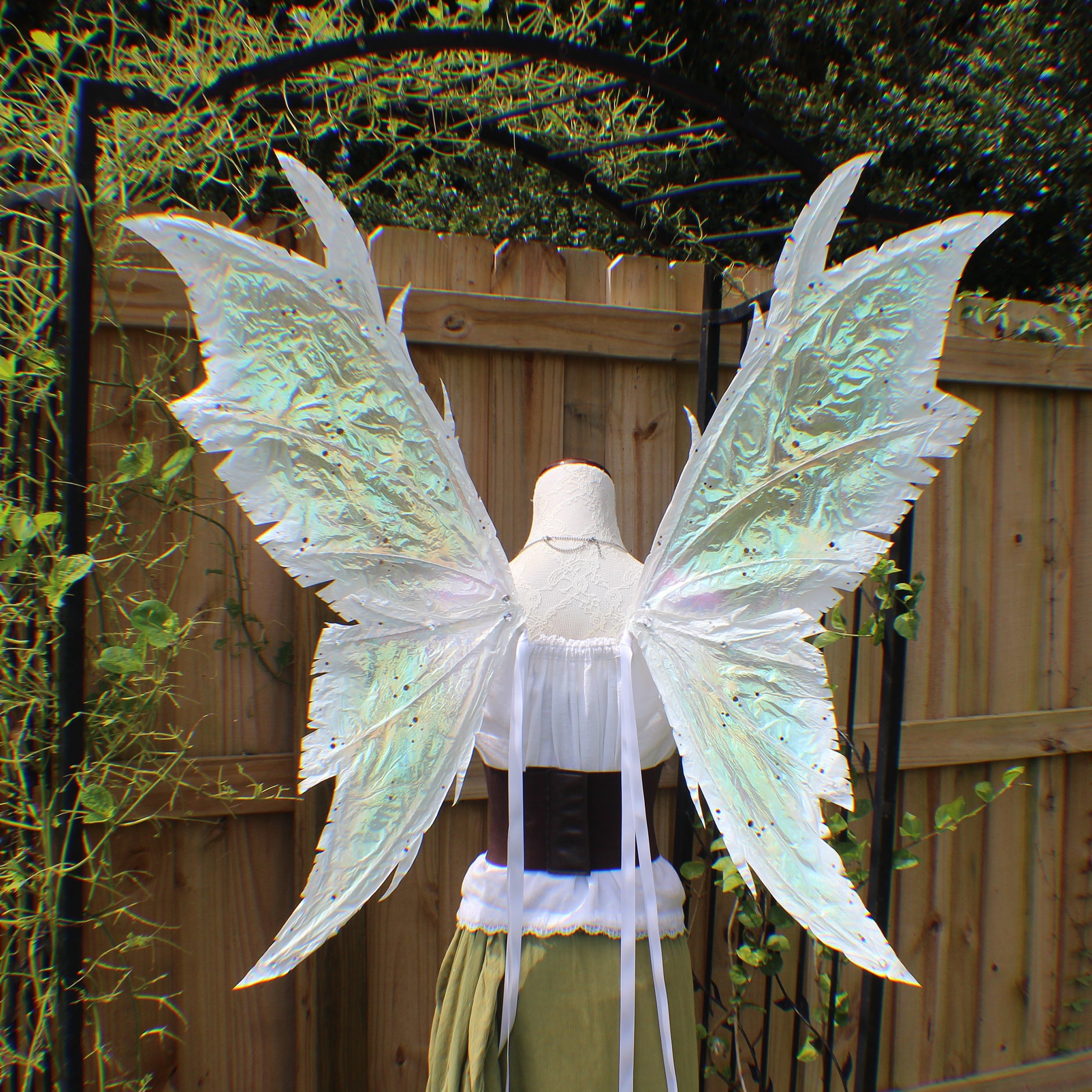 Custom XXX Large White Iridescent 4 Wing Faerie Queen Inspired | Etsy