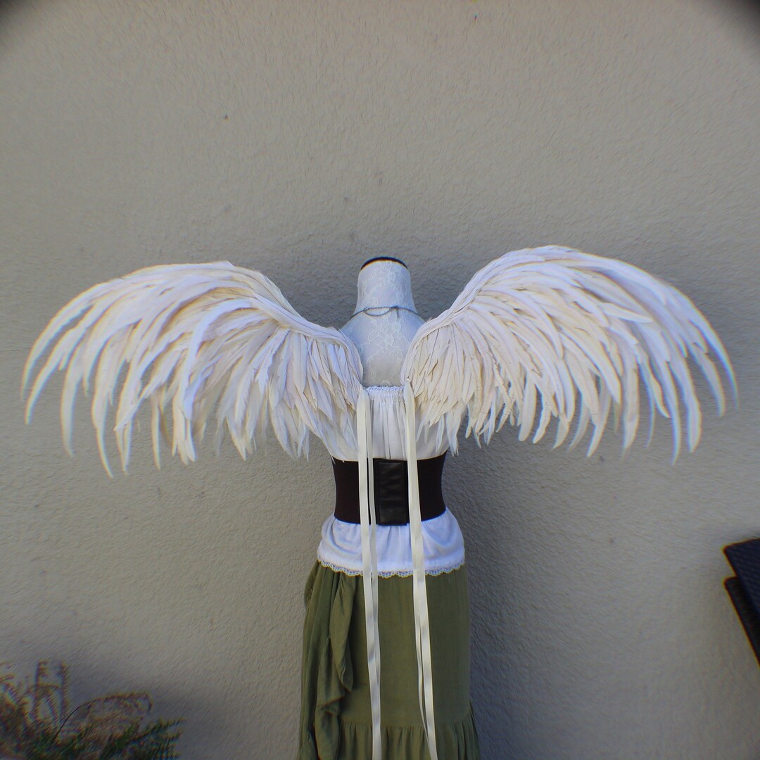 Alas de plumas color crema grandes XX personalizadas - Etsy México