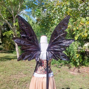 Large Black Rainbow Iridescent 6 Wing Fairy Woodland Wings - Etsy