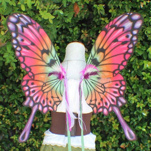 Custom XL Hand Painted Monarch Butterfly Inspired Wings - Etsy