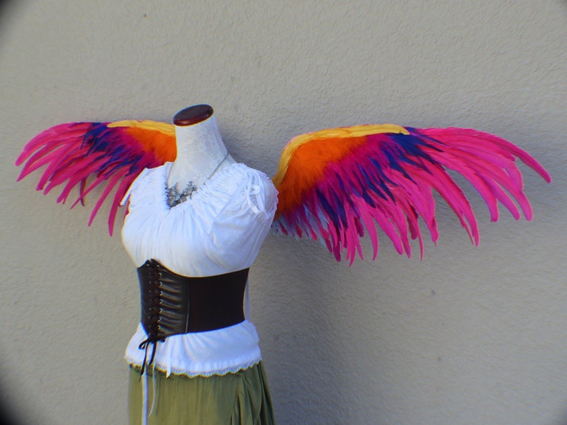 Custom XX Large Rainbow Multi Color Feather Wings - Etsy