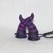 Small Black and Purple Twisted Horns - Etsy