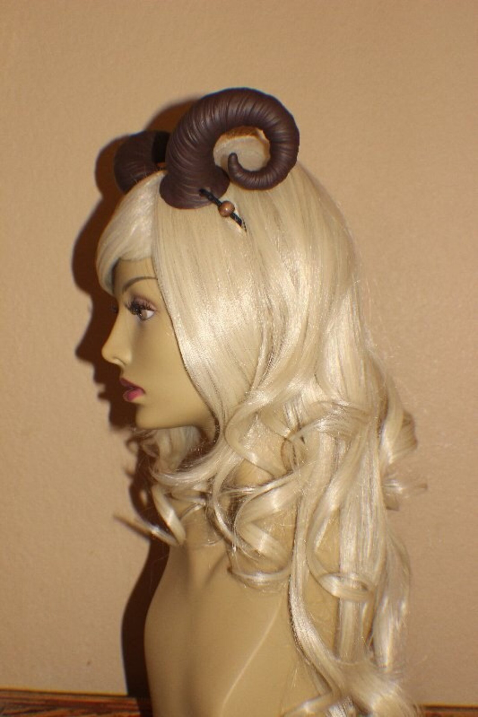 Custom Made to Order Large Brown Ram Inspired Horns | Etsy