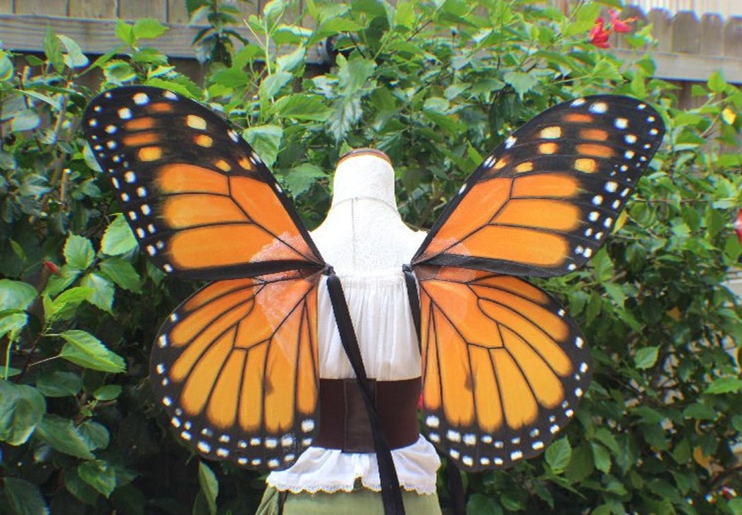 Custom XL Hand Painted Monarch Butterfly Inspired Wings - Etsy