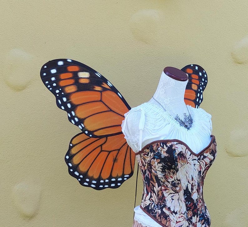 Custom XL Hand Painted Monarch Butterfly Inspired Wings - Etsy