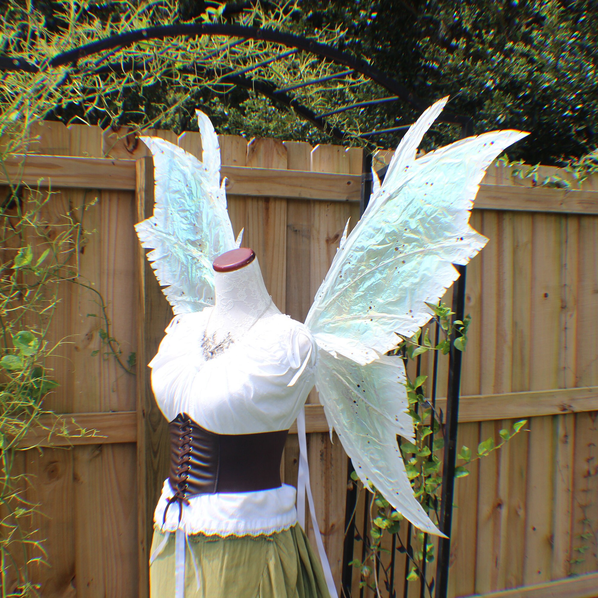 Custom XXX Large White Iridescent 4 Wing Faerie Queen Inspired | Etsy