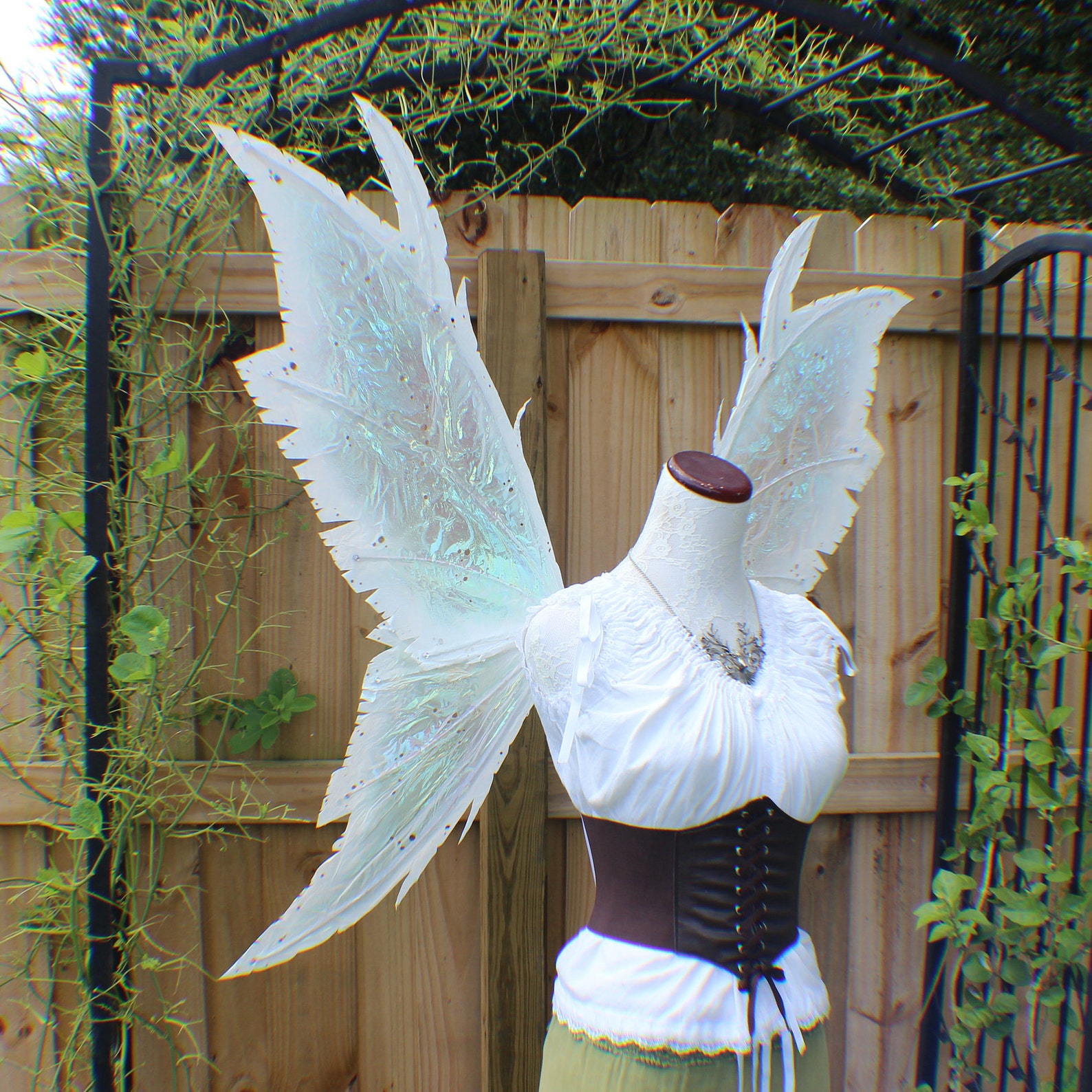 Custom XXX Large White Iridescent 4 Wing Faerie Queen Inspired | Etsy