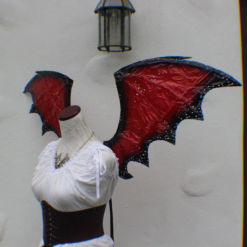 Custom Large Dragon Inspired Wings in Red and Black | Etsy