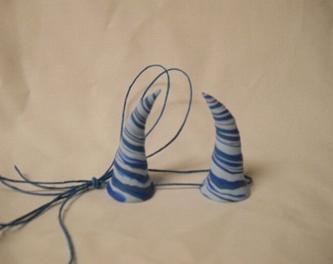 Blue Twisted Horns - Etsy