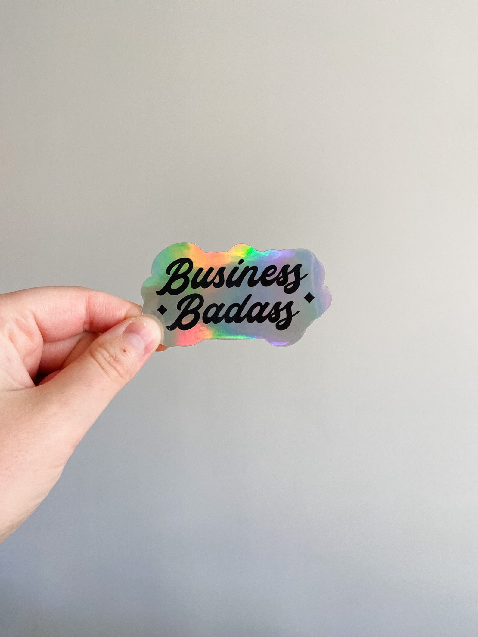 Holographic Business Badass Sticker | Etsy