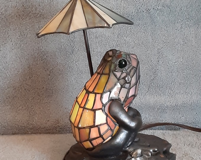 Stained Glass Lamp - Frog and Umbrella Theme - Accent Lamp - Toad ...