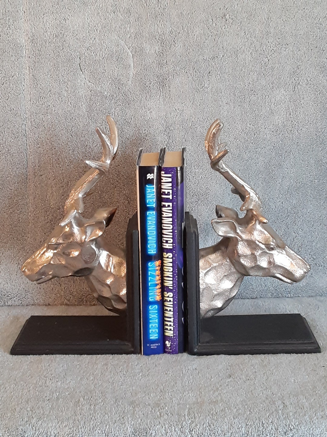 Deer Bookends Animal Bookends Nature Themed Bookends - Etsy