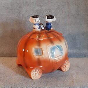 Cookie Jar Cinderella's Coach Cookie Jar Pumpkin Cookie Jar Mouse Cookie Jar Storage Jar Treat ...