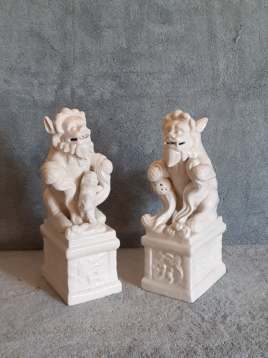 Foo Dogs - White Blanc De Chine - Shi Shi Dogs - Asian Foo Dogs - Foo ...