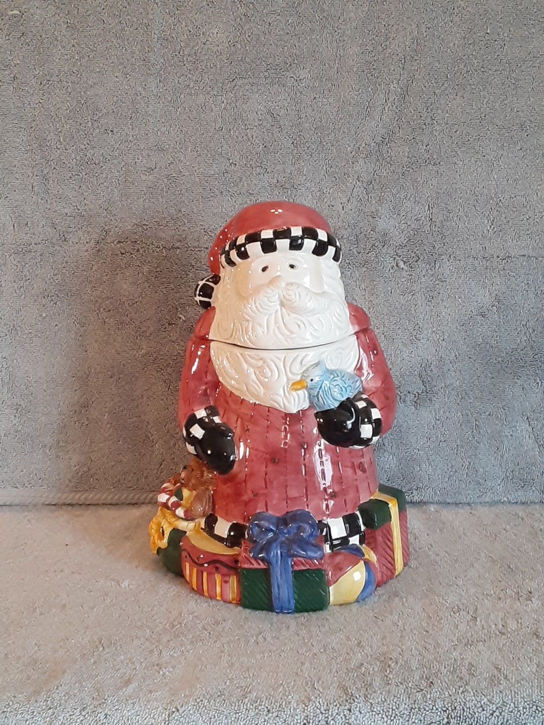 Cookie Jar - Santa Claus Theme - Treat Jar - Christmas Theme - Storage ...