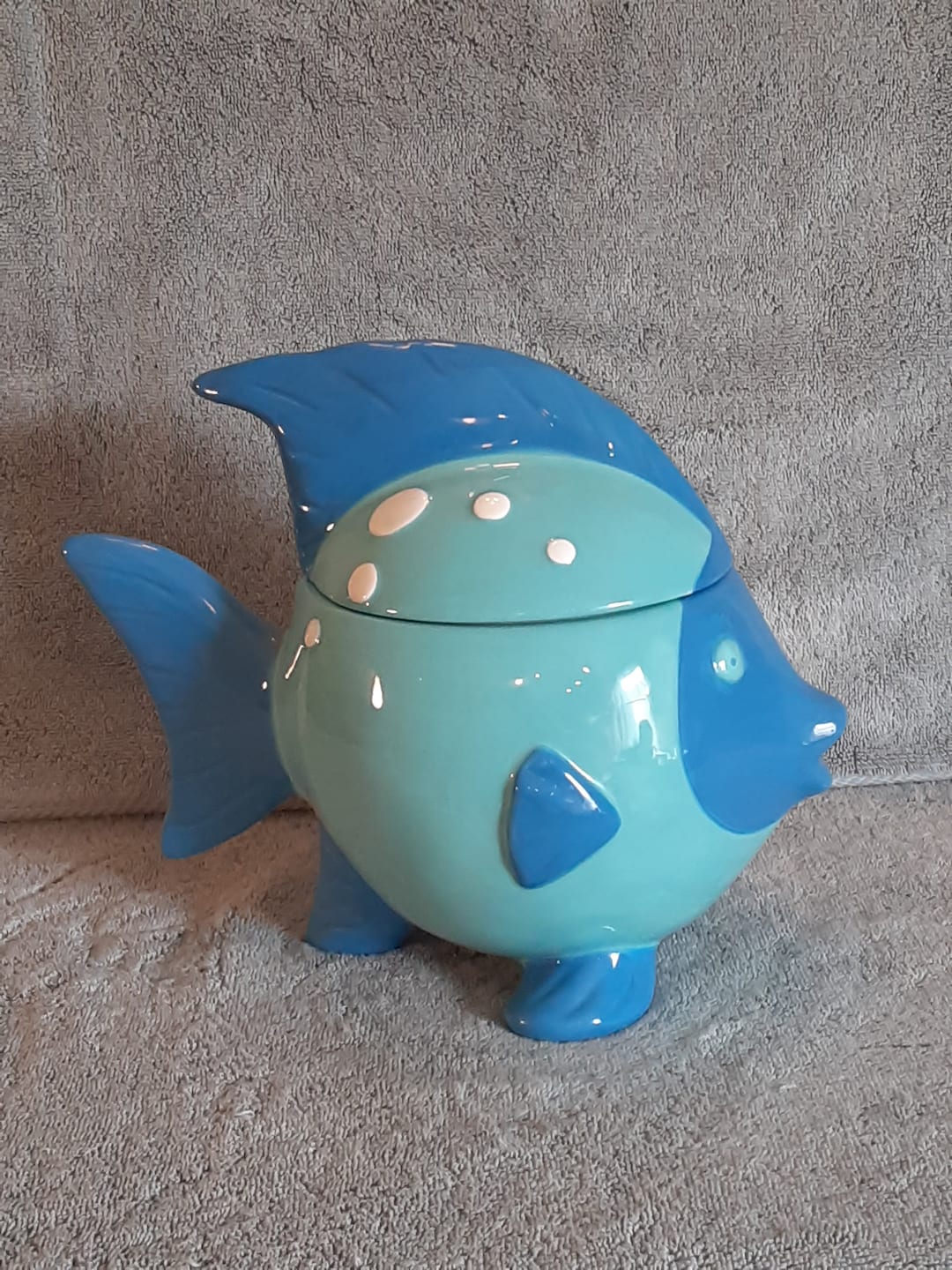 Cookie Jar Fish Theme Nautical Theme Storage Jar Treat Jar Biscuit Jar ...