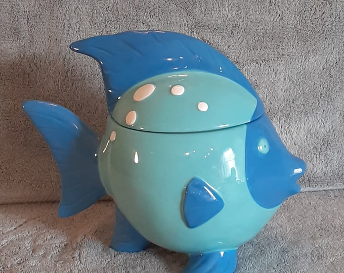 Cookie Jar - Fish Theme - Nautical Theme - Storage Jar - Treat Jar ...