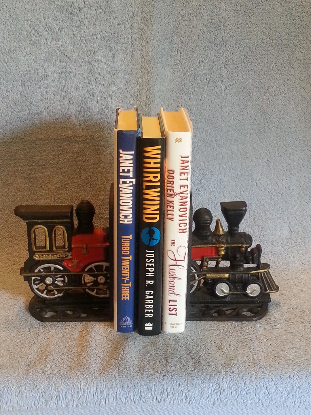 Cast Iron Bookends - Train Bookends - Locomotive Bookends - Steam ...