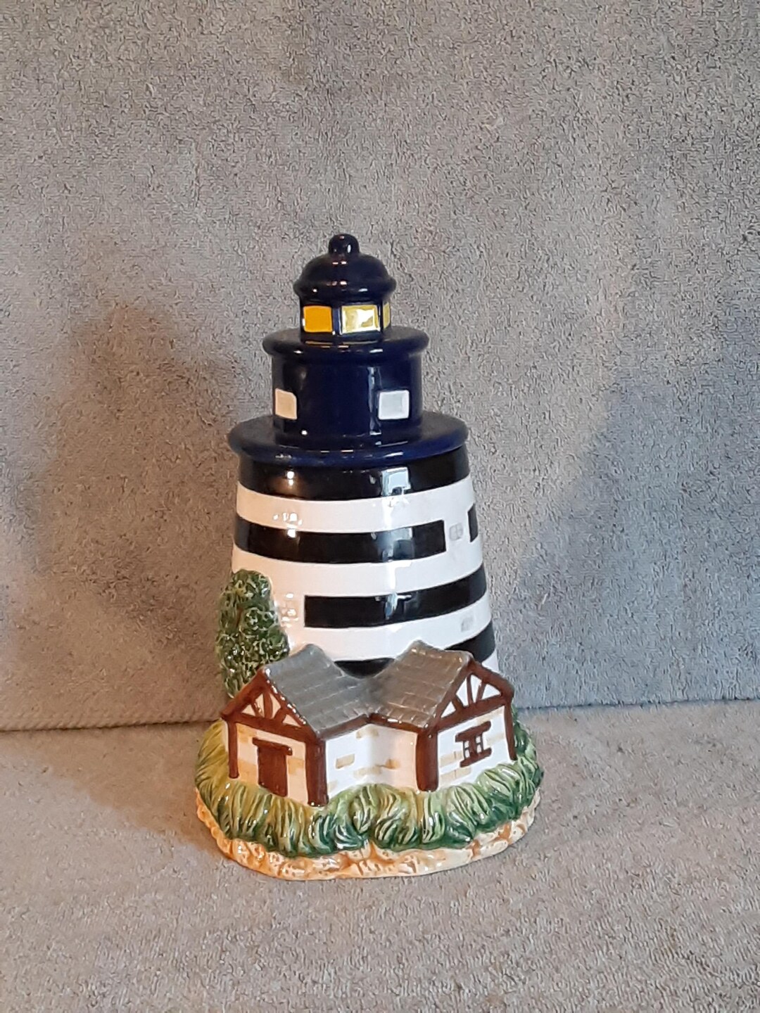 Cookie Jar - Lighthouse Theme Cookie Jar - Nautical Theme - Storage Jar ...