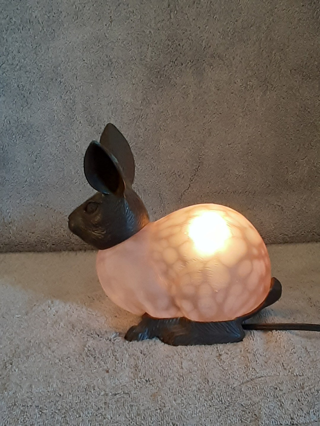 Rabbit Nightlight Accent Lamp 1996 Tin Chi - Etsy