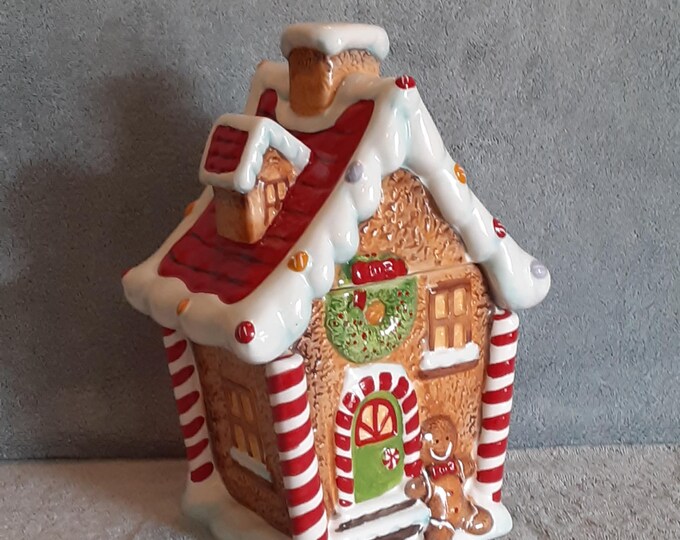 Cookie Jar - Gingerbread House Theme - Storage Jar - Treat Jar ...