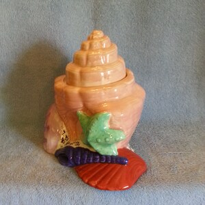 Cookie Jar - Beach Theme Cookie Jar - Nautical Theme Cookie Jar - Shell ...