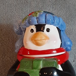 Cookie Jar Penguin Cookie Jar Treat Jar Christmas Theme Biscuit Jar ...