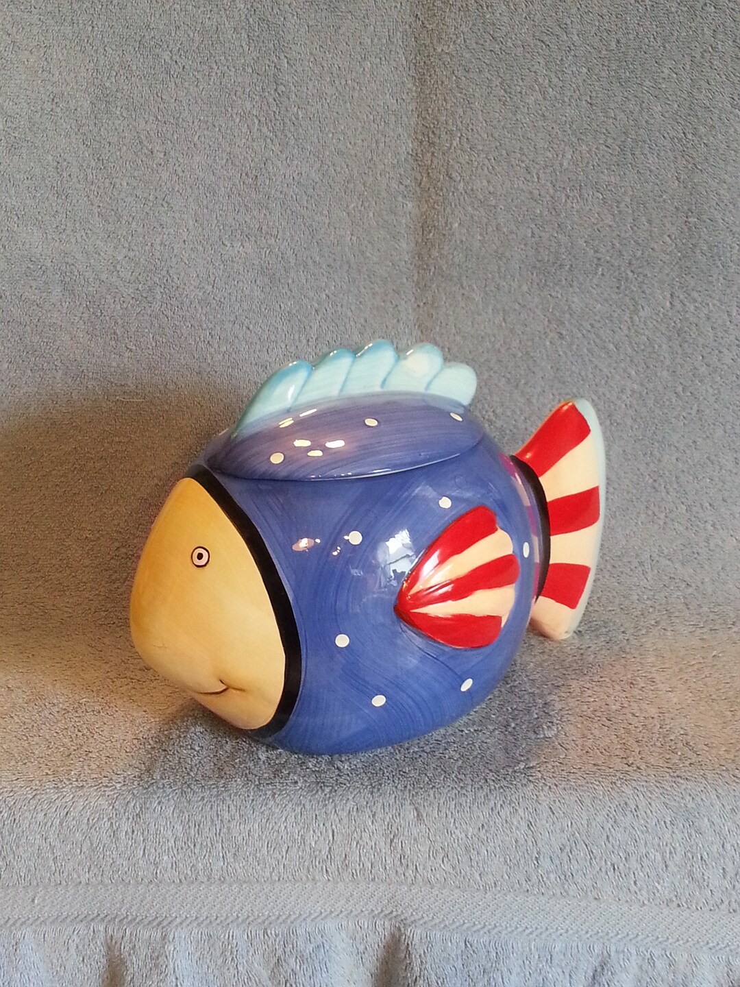 Cookie Jar - Fish Theme - Nautical Theme - Storage Jar - Treat Jar ...