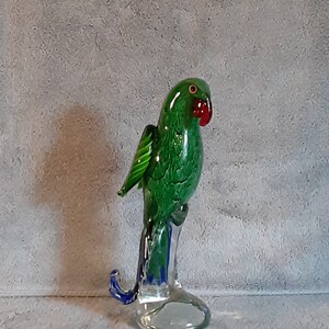 Art Glass Bird - Colorful Tropical Bird - Art Glass Parrot - Murano ...