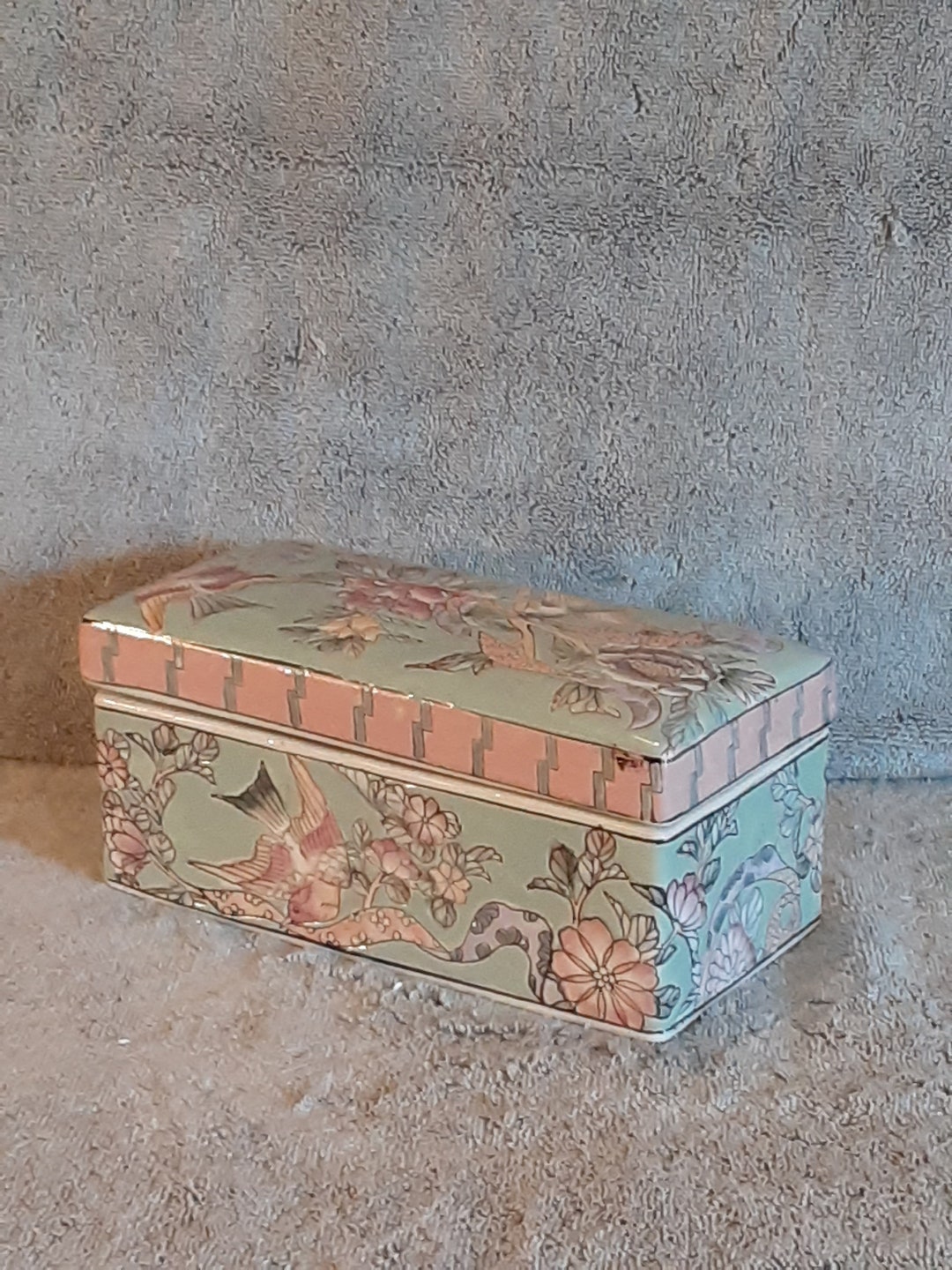 Asian Keepsake Box Asian Decorative Box Jewelry Box Asian Decor Asian ...