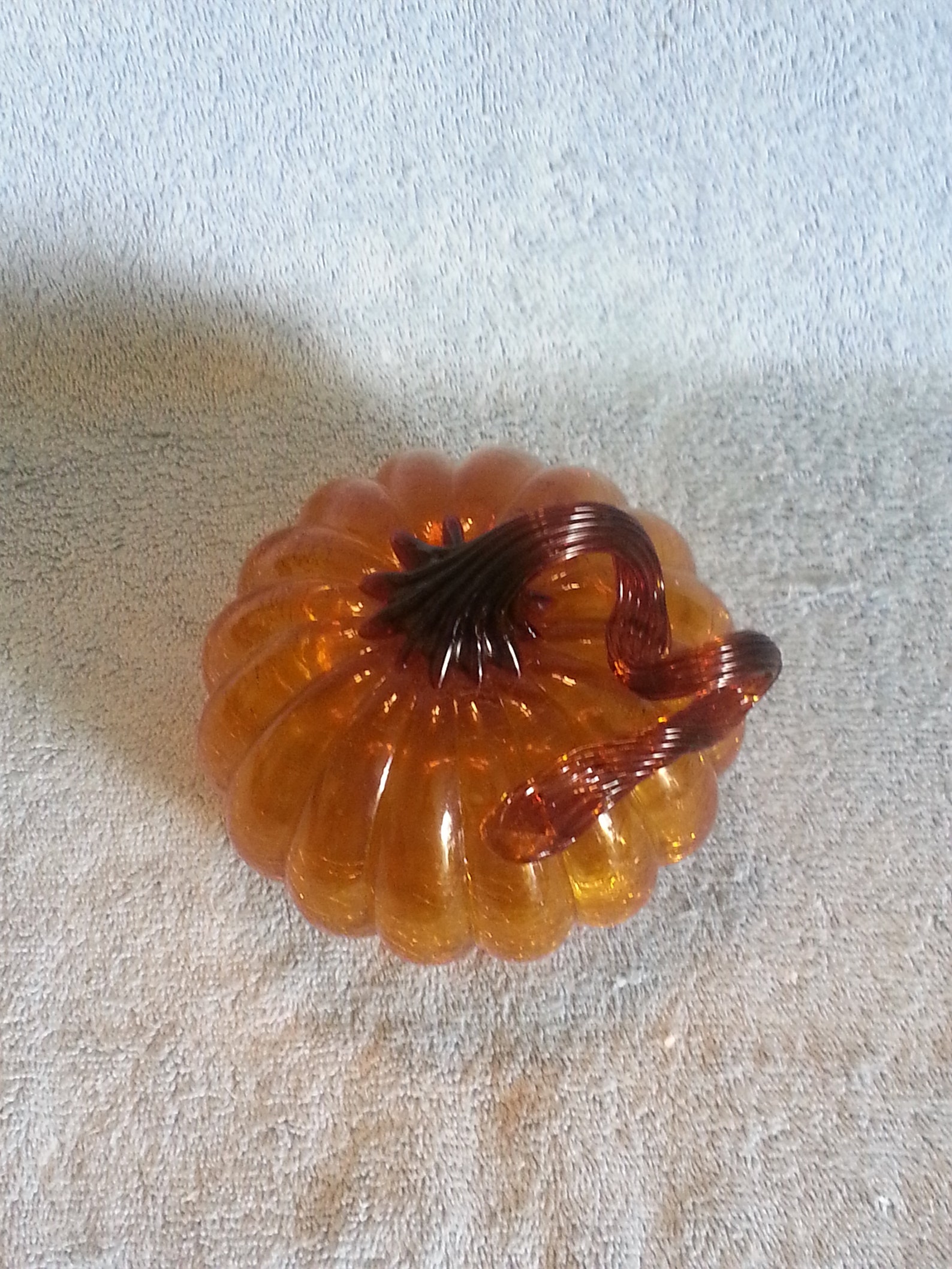 Art Glass Pumpkin Crackle Glass Pumpkin - Etsy
