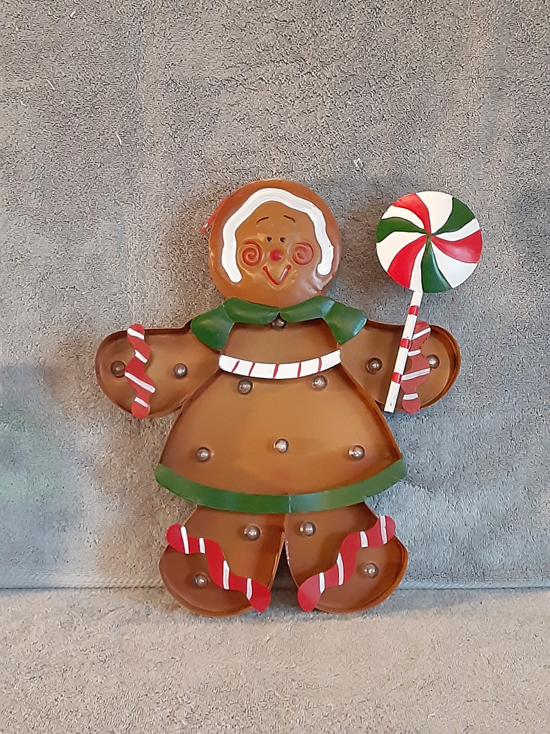 Christmas Decoration - Accent Lamp - Gingerbread Woman Lamp - Holiday ...
