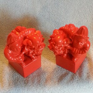 Foo Dogs - A Pair - Shi Shi Dogs - Foo Dogs and Asian Soldier - Etsy