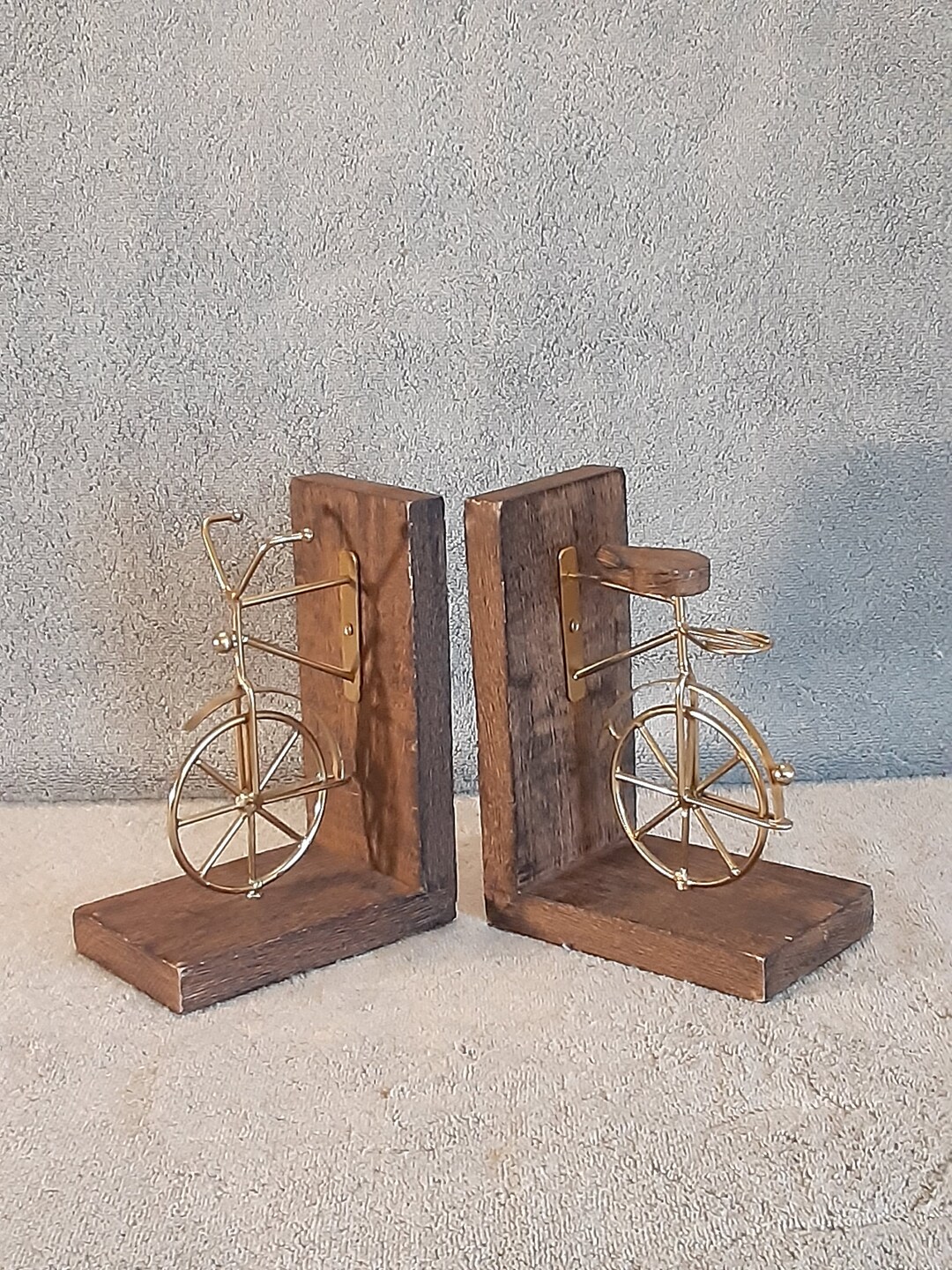 Bookends Bicycle Theme Sports Themed Bookends Metal Art Bookends - Etsy