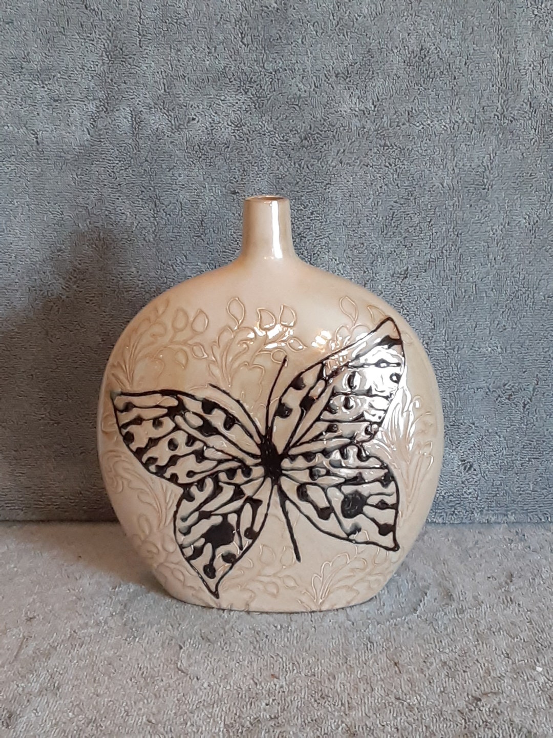 Vase - Butterfly Vase - Nature Themed Vase - Pottery Vase - Bud Vase - Etsy