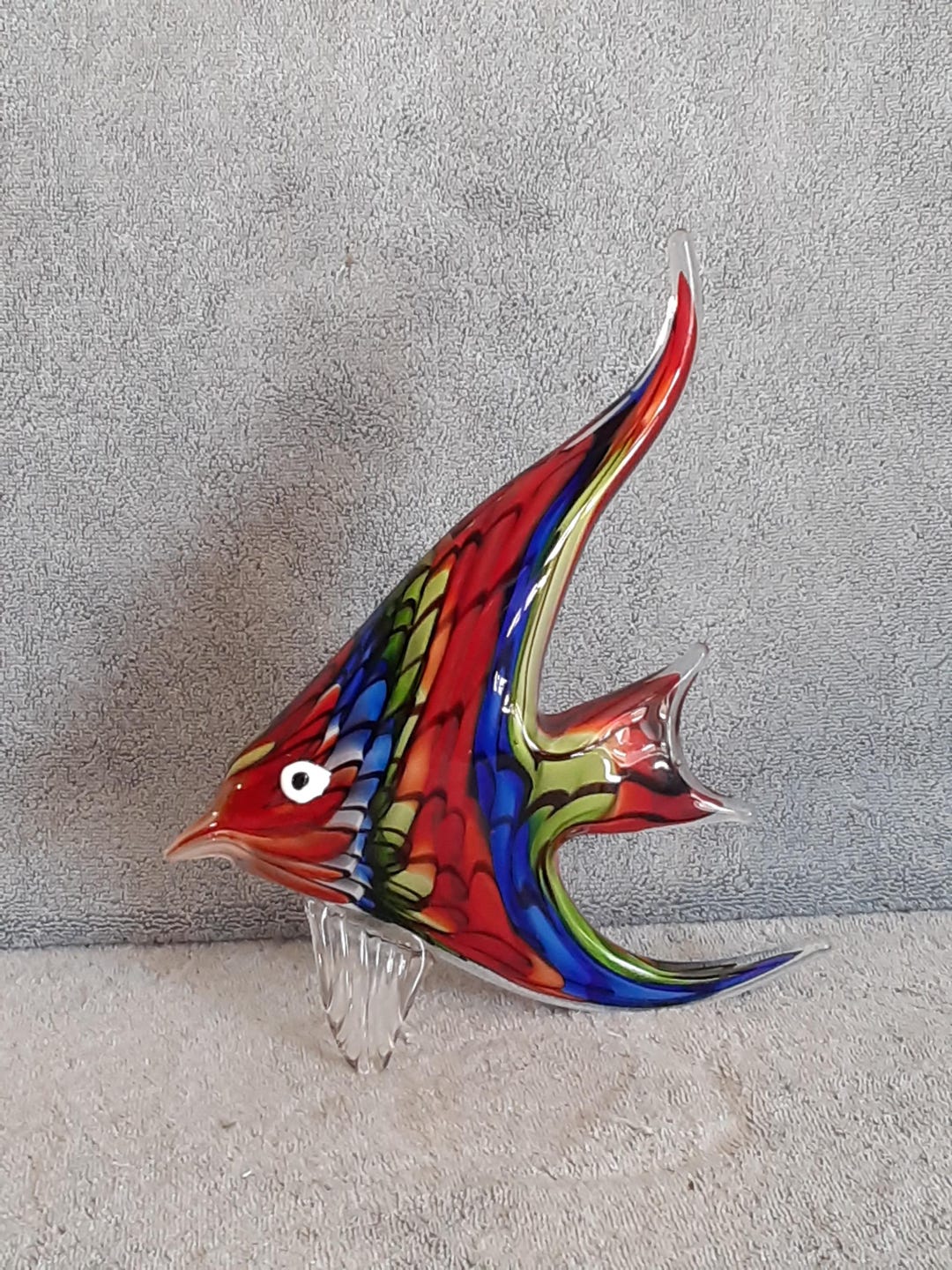 Art Glass Angel Fish - Murano Style - Etsy