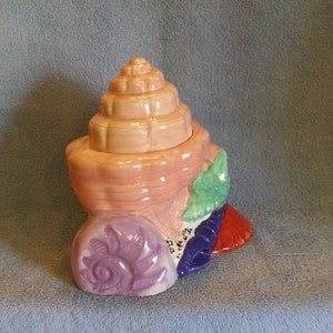 Cookie Jar - Beach Theme Cookie Jar - Nautical Theme Cookie Jar - Shell ...