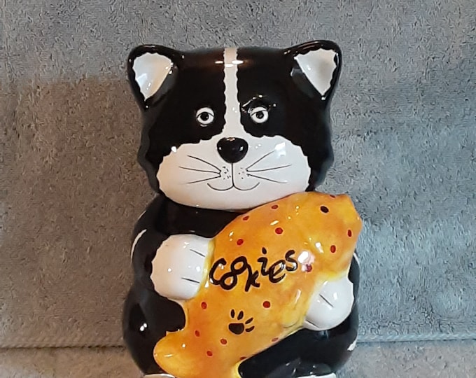 Cookie Jar - Cat Themed - Cat Treat Jar - Storage - GKAO - Etsy
